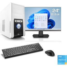 CSL PC-Komplettsystem »Speed V21813« 24 ′′ Intel Pentium Gold UHD Graphics 610 8 GB RAM 500 GB SSD weiß Windows 11 Home vorinstalliert: Wähle...