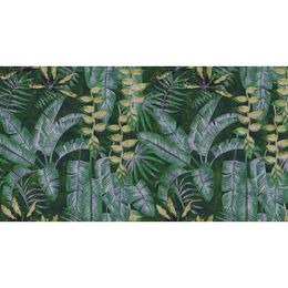 Livingwalls LIVING WALLS Fototapete »Walls by Patel Tropicana 2« glatt Vlies, Wand, Schräge grün B/L: 5 m m x 2,7 m m