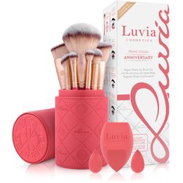 LUVIA COSMETICS Puderpinsel »Prime Vegan Anniversary - Brush Set« Vielseitig für alle Make-up-Anwendungen. rosy coral Feiere die Liebe zur...