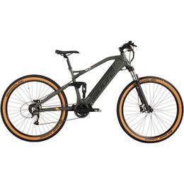 Adore »Santoro« 9 Gang Shimano Altus Schaltwerk Kettenschaltung Mittelmotor 250 W Pedelec, Elektrofahrrad für Damen u. Herren, MTB Grün+schwarz