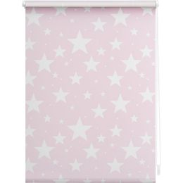 LICHTBLICK ORIGINAL Seitenzugrollo »Rollo Klemmfix, ohne Bohren, blickdicht, Sterne« blickdicht Blendschutz Sichtschutz freihängend rosa + weiß...