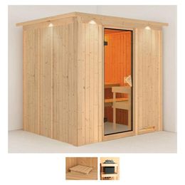 Karibu Sauna »Sodin« Set, ohne Ofen naturbelassen