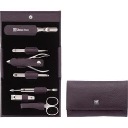 Zwilling Maniküre-Etui »CLASSIC INOX DRUCKKNOPF-ETUI VIOLETT« 7-teilig, hochwertige Insturmente, Etui aus Rindleder. violett Elegantes Etui aus...