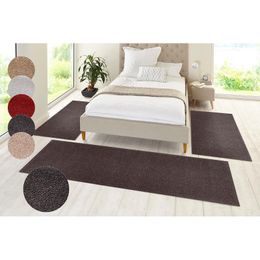 Hanse Home Bettumrandung &raquo;Pure 100&laquo; H&ouml;he 13 mm 3 Stk. tlg. Kurzflor, Unifarben, Teppich, Bettl&auml;ufer, Bettvorleger, Teppichl&auml;ufer grau Obermaterial: 