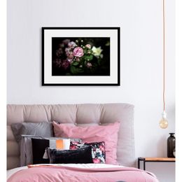 queence Bild »Ashley« 1 Stk. tlg. HD Premium Poster-Druck inkl. Holzrahmen Farbe Rahmen: schwarz + Farbe Bild(er): rosa
