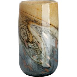 Gilde Tischvase »Vida, mit Farbverlauf« dekorative Vase aus Glas, Blumenvase blau, braun