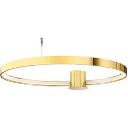 SOLLUX LIGHTING Deckenleuchte &raquo;RIO&laquo; LED-Modul 1 Stk. Warmwei&szlig; Verteiltes Licht Golden poliert