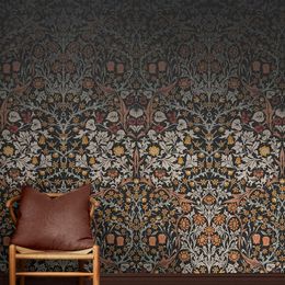 WILLIAM MORRIS AT HOME Vliestapete »Blackthorn« Retro glatt Designer Tapete, 10mx52cm (ca. 5m2) Mehrfarbig B/L: 10 m m x 2,5 m m