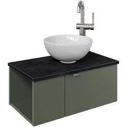 SAPHIR Waschtisch »Serie 6915 Waschschale mit Unterschrank für Gästebad, Gäste WC« Keramik-Aufsatzbecken, Waschtischplatte, Waschtischunterschrank,...