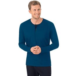 TRIGEMA Longsleeve »Langarmshirt aus Biobaumwolle« 1 Stk. tlg. saphir-C2C L L BIO DELUXE-Single-Jersey
