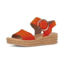 Gabor Keilsandalette, Plateau, Sommerschuh, Sandale mit trendigem Zierschnalle orange 39 39 Keilsandalette mit Gabor Best Fitting Ausstattung