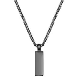 True Rebels Kette mit Anhänger »TR349« schwarz onesize EDELSTAHLHALSKETTE FÜR HERREN: Minimalistisches Accessoire, gemacht für junge Rebellen mit der