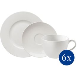 VIVO VILLEROY & BOCH GROUP Kaffeeservice »Basic White« Made in Germany, Fine China Porzellan weiß