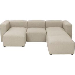Max Winzer Wohnlandschaft »Lena« Sofa-Set 04 aus 4 Sitz-Elementen, individuell kombinierbar creme