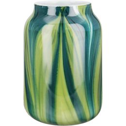 Gilde Tischvase »Verdo, Höhe ca. 23, 5 cm« dekorative Vase aus Glas, Blumenvase grün