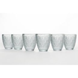 VILLA D'ESTE Gläser-Set »Bali Leaf Transparent« Wassergläser-Set, 6-teilig, Inhalt 300 ml transparent