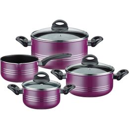 GSW Topf-Set »Milano color« Aluminium Leichtmetall-Legierung Set, je 1 Kochtopf Ø 16/20/24 cm, 1x Stielkasserolle Ø 16 cm, 7 Stk. tlg. extra...