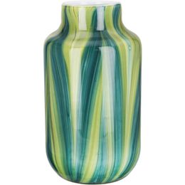 Gilde Tischvase »Verdo, Höhe ca. 30 cm« dekorative Vase aus Glas, Blumenvase grün