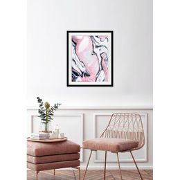 queence Bild »Lary« Abstrakt Figuren Kunst Marmor 1 Stk. tlg. HD Premium Poster-Druck inkl. Holzrahmen Farbe Rahmen: schwarz + Farbe...