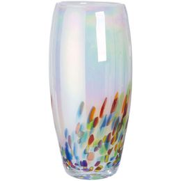 Gilde Tischvase &raquo;Vase "Arco" H&ouml;he ca. 31, 5 cm&laquo; Europ&auml;ische Handarbeit, aus durchgef&auml;rbtem Glas wei&szlig;, bunt