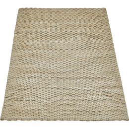 LUXOR living Wollteppich &raquo;Nora&laquo; rechteckig 10 mm H&ouml;he Handweb-Teppich, Flachgewebe, handgewebt, reine Wolle greige Obermaterial: 100% Wolle B : 70...