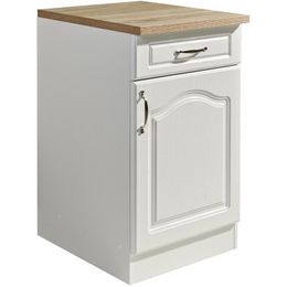 Wiho-K&uuml;chen wiho K&uuml;chen Unterschrank &raquo;Linz&laquo; 50 cm breit, in Landhaus-Optik wei&szlig;
