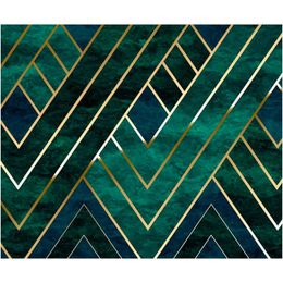 Komar Vliestapete »Digitaldruck Vlies - Artdeco - Größe 300 x 250 cm« bedruckt glatt Wohnzimmer, Schlafzimmer grün B/L: 300 m m x 250 m m