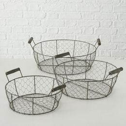 Boltze Dekokorb &raquo;Wire&laquo; braun