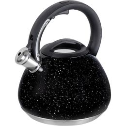 RESTO KITCHENWARE Wasserkessel »Lyra, Flötenkessel 2, 7 l mit wärmespeicherndem Boden im Geschenkkarton« Edelstahl 1 Stk. tlg. mit ergonomischem,...