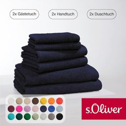 s.Oliver Handtuch Set »Premium Qualität, 600 gr/m²« Set 6 Stk. Walkfrottier 2 Gästetücher 30x50, 2 Handtücher 50x100, 2 Duschtücher 70x140...
