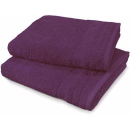 Tom Tailor HOME Handt&uuml;cher &raquo;Color Bath&laquo; im Set, mit Logo in Bord&uuml;re violett Obermaterial: 100% Baumwolle B/L: 50 cmx100 cm