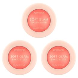 Catrice Rouge »Soft Glam Baked Blush« Aufbaubare Deckkraft – von zarter Farbe bis hin zu intensivem Strahlen Cheeky Coral Rouge und Highlighter in...