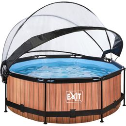 EXIT Framepool »inkl. multifunktionaler Abdeckung« ØxH: 244x76 cm, mit Kartuschenfilter und Abdeckung braun Ø/B/H/L: 244 cm x Breite x Höhe 76 cm x...