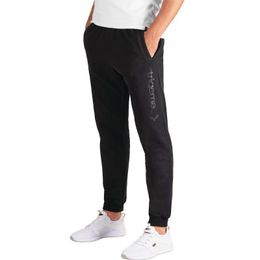 TRIGEMA Jerseyhose »Freizeithose mit -Aufdruck« schwarz L - US-Größen US-Größen L Sweat-Qualität