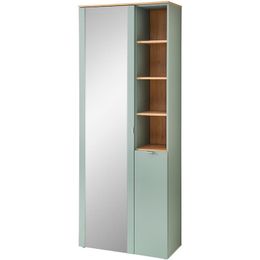 Innostyle Garderobenschrank »BARI Garderobenschrank mit Spiegel, BxHxT 78x202x38 cm« 1 Stk. tlg. 2 türig, 10 Fächer, Softclose, ABS Kantenschutz,...