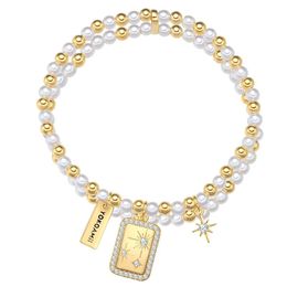 YOKOAMII Perlenarmband »Y509« mit Perle (synth.) gelbgold none Zweireihiges Armband für Damen
