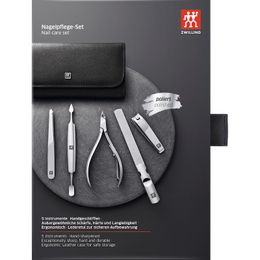 Zwilling Maniküre-Etui »CLASSIC INOX DRUCKKNOPF-ETUI SCHWARZ« 5-teilig, aus rostfreiem Edelstahl, Etui aus Rindleder. schwarz 0 Elegantes Etui aus...