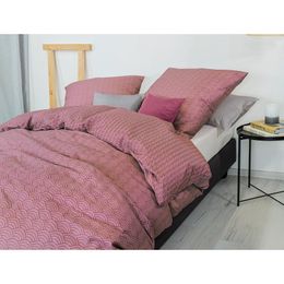 Irisette Wendebettw&auml;sche &raquo;Palma 8257&laquo; 3 Stk. tlg. mit wellenf&ouml;rmigem Muster rosa Obermaterial: 100% Baumwolle B/L: 200 cm x 200 cm