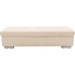 DOMO collection Hocker »Treviso XXL: B/T/H: 161/60/41 cm« mit Stauraum, auch in Cord, passend zur Serie, moderne Steppung creme