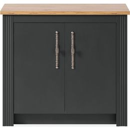 KOCHSTATION Unterschrank »KS-Westminster« im romantischen Landhausstil, Breite 100 cm, exclusiv by Otto Grau dunkel