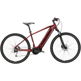 KROSS »E-Crossrad Evado Hybrid 2.0 28 Zoll rot« 9 Gang Shimano ALIVIO M3100 Schaltwerk Kettenschaltung Mittelmotor 250 W Pedelec, Elektrofahrrad...