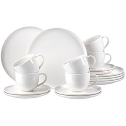 Ritzenhoff & Breker RITZENHOFF & BREKER Kaffeeservice »Geschirr-Set, Service Skagen« im Scandic Style, 18 Teile, für 6 Personen weiß