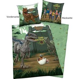 Jurassic World Kinderbettwäsche »Camp Cretaceous« 2 Stk. tlg. mit tollem Motiv bunt Obermaterial: 100% Baumwolle B/L: 135 cm x 200 cm