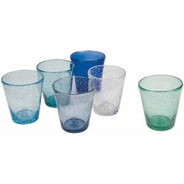 VILLA D'ESTE Gläser-Set »Cancun Marea« Wassergläser-Set, 6-teilig, Inhalt 330 ml blau/hellblau/bleu