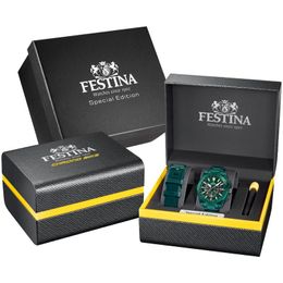 Festina Chronograph »Chrono Bike 2025 Special Edition« Quarzuhr, Armbanduhr, Herrenuhr, Edelstahlarmband grün Stilvoller Herrenchronograph