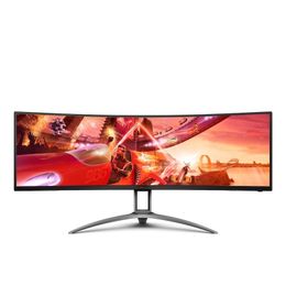AOC Curved-Gaming-Monitor »AG493UCX2« 124 cm/49 ′′ 5120 x 1440 px DQHD 1 Reaktionszeit 165 Hz rot neig, dreh- und höhenverstellbar, VESA...