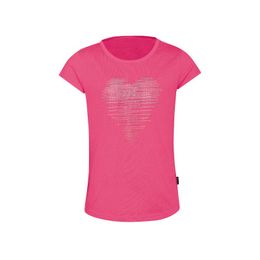 TRIGEMA T-Shirt »T-Shirt mit glitzerndem Herz-Motiv« 1 Stk. tlg. flamingo 128 128 Single-Jersey