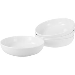 Creatable Schale »Allround Weiss, Poke Bowl 21 cm 4-tlg« 4 Stk. aus Porzellan Daily Use, Zeitlos weiß