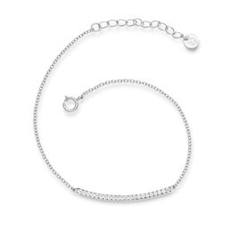 Glanzstücke München GLANZSTÜCKE MÜNCHEN Gliederarmband »A1210« aus Sterling Silber silber + weiß none Filigranes Damen-Armband