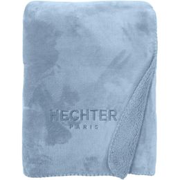 HECHTER PARIS Wohndecke »0238002« Teddyfleece, Decke, Kuscheldecke, superweich, bequem, wohlig warm blau Obermaterial: 100% Polyester B/L: 150 cm x...